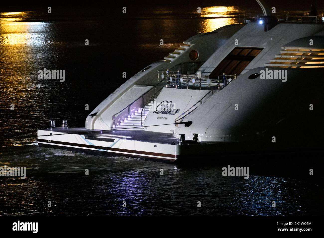 Hamburg, Germany. 21st Sep, 2022. The luxury yacht with the name ...