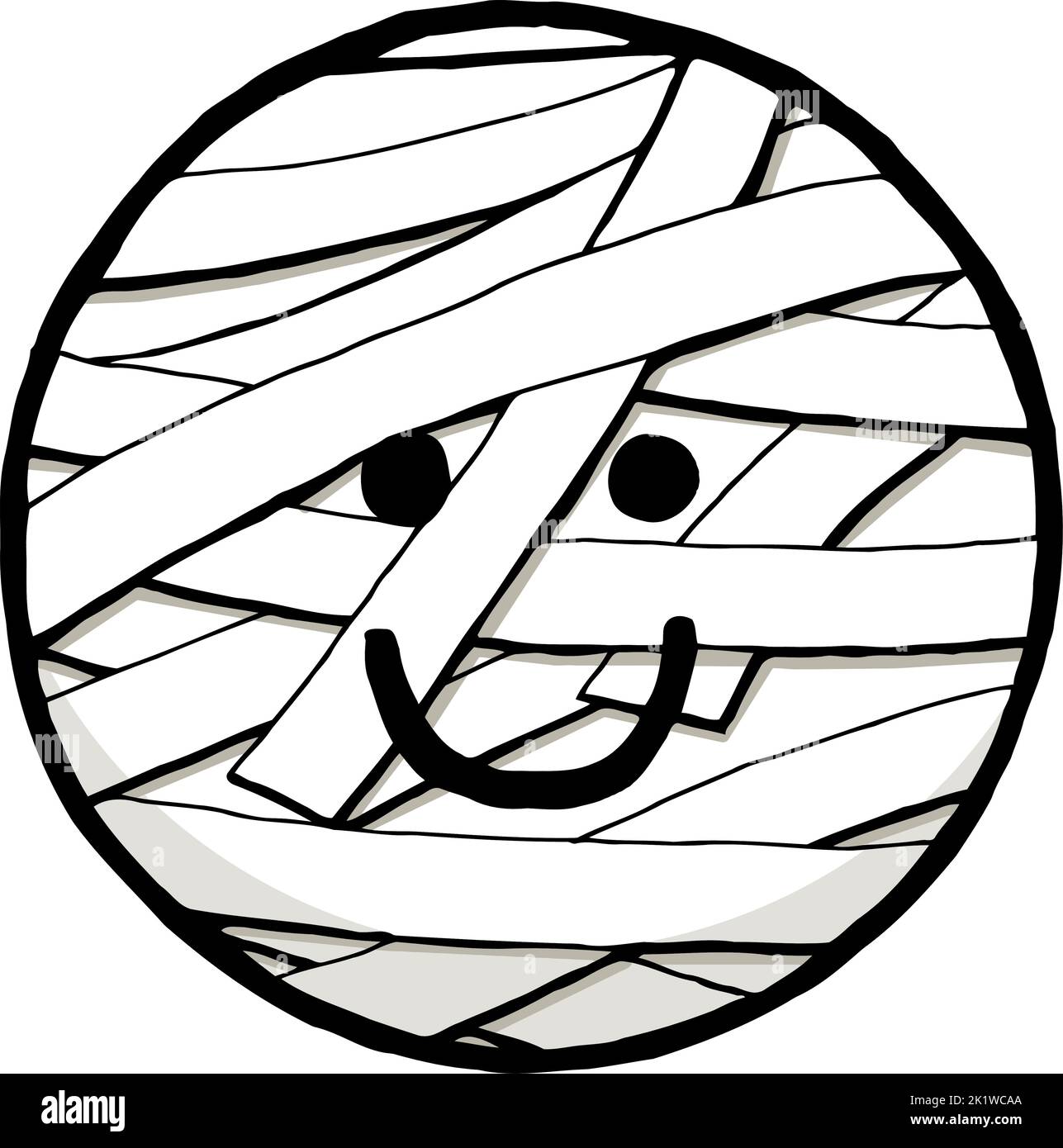 smiley face halloween mummy Stock Vector Image & Art - Alamy