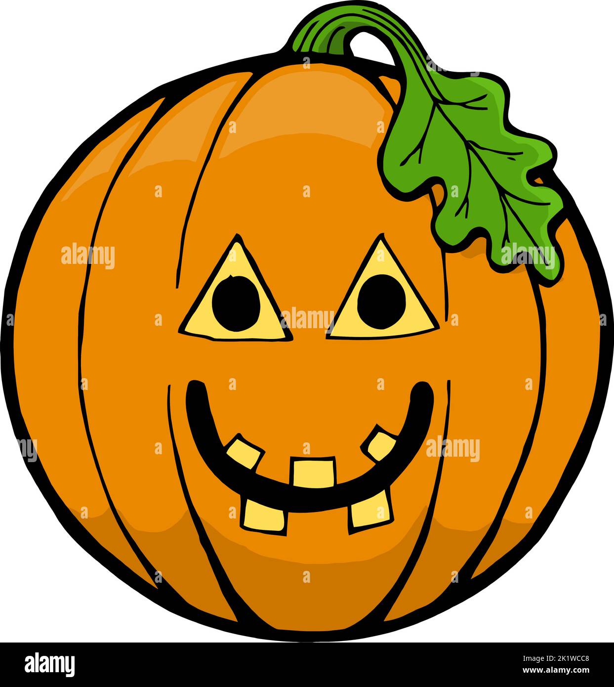 smiley face halloween pumpkin Stock Vector Image & Art - Alamy