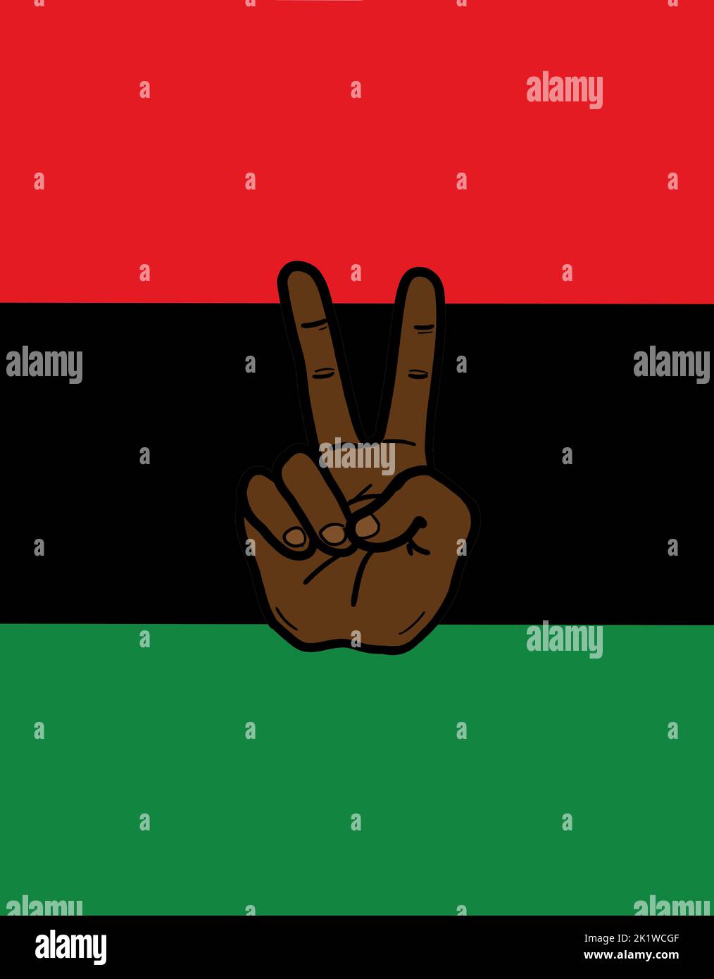 Pan-African flag, Afro American flag, UNIA flag or Black Liberation ...