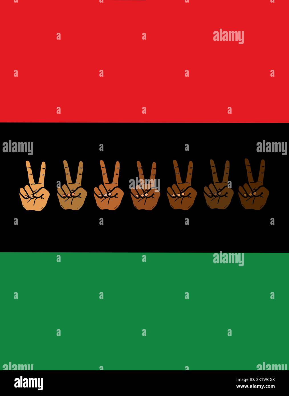 Pan-African flag, Afro American flag, UNIA flag or Black Liberation ...
