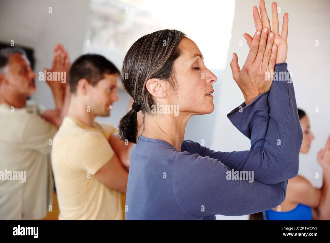 She knew all the moves. A group of people taking a class together at ...