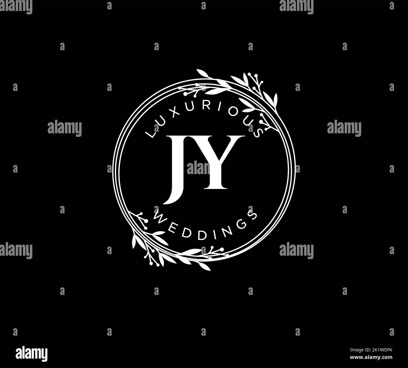 JY Initials letter Wedding monogram logos template, hand drawn modern ...