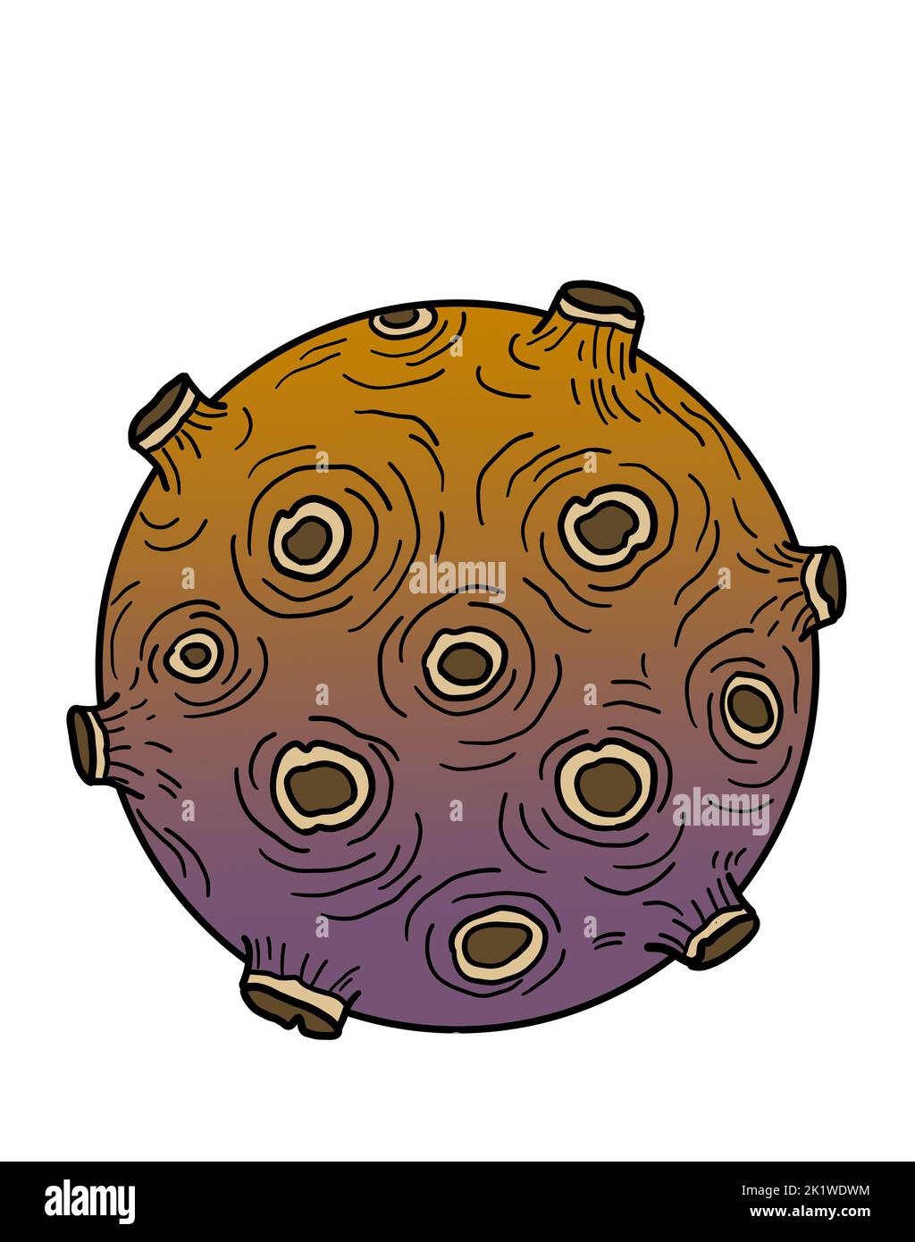 An illustration fantasy cartoon drawing of a planet star Stock Photo ...