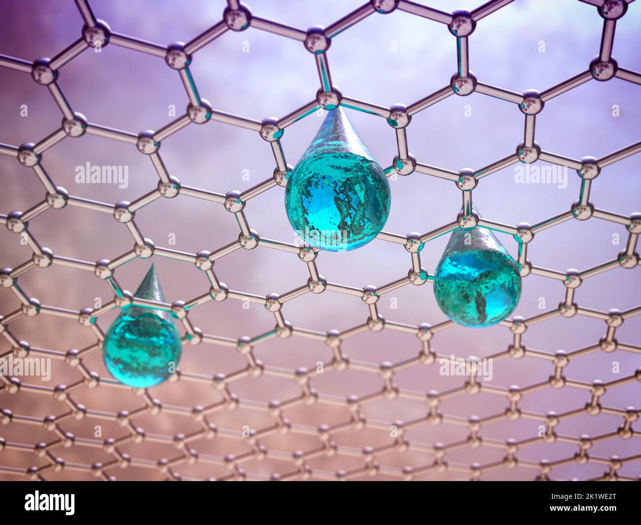 Graphene water filter, conceptual illustration Stock Photo - Alamy
