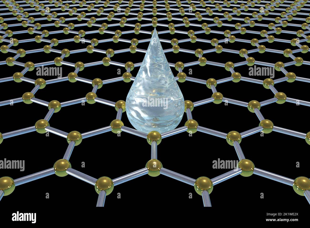 Graphene water filter, conceptual illustration Stock Photo - Alamy