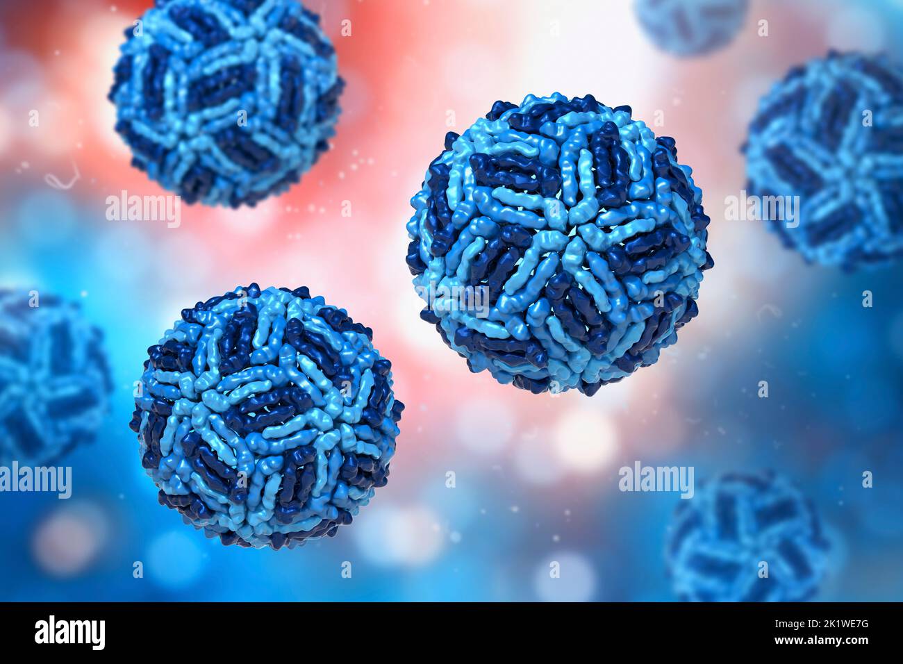 West Nile virus particles, illustration Stock Photo - Alamy