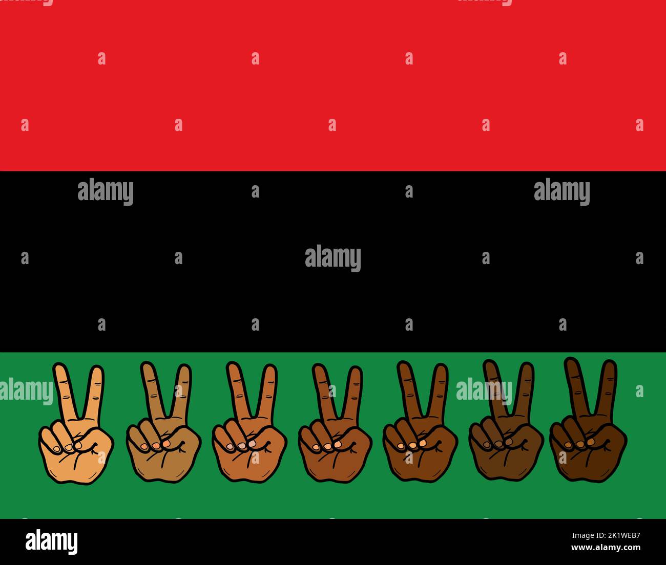 Pan-African flag, Afro American flag, UNIA flag or Black Liberation ...