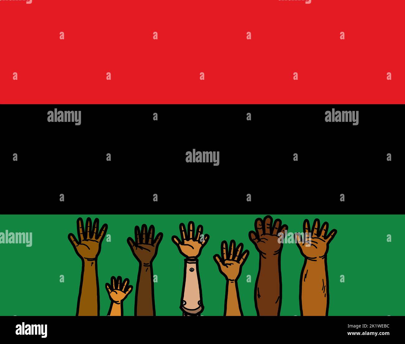 Pan-African flag, Afro American flag, UNIA flag or Black Liberation ...