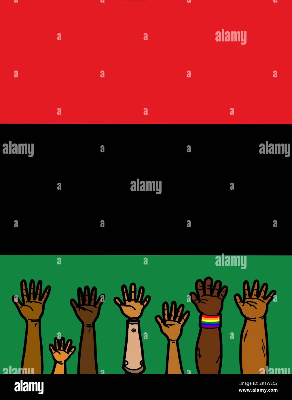 Pan-African flag, Afro American flag, UNIA flag or Black Liberation ...