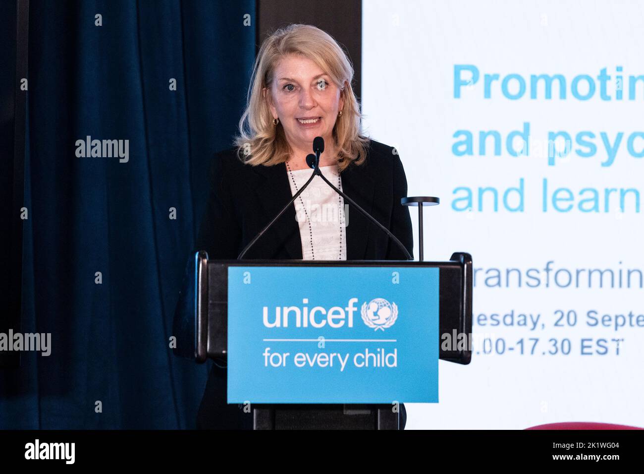 New York, USA. 20th Sep, 2022. ED Russell speaks at UNGA 77th session ...