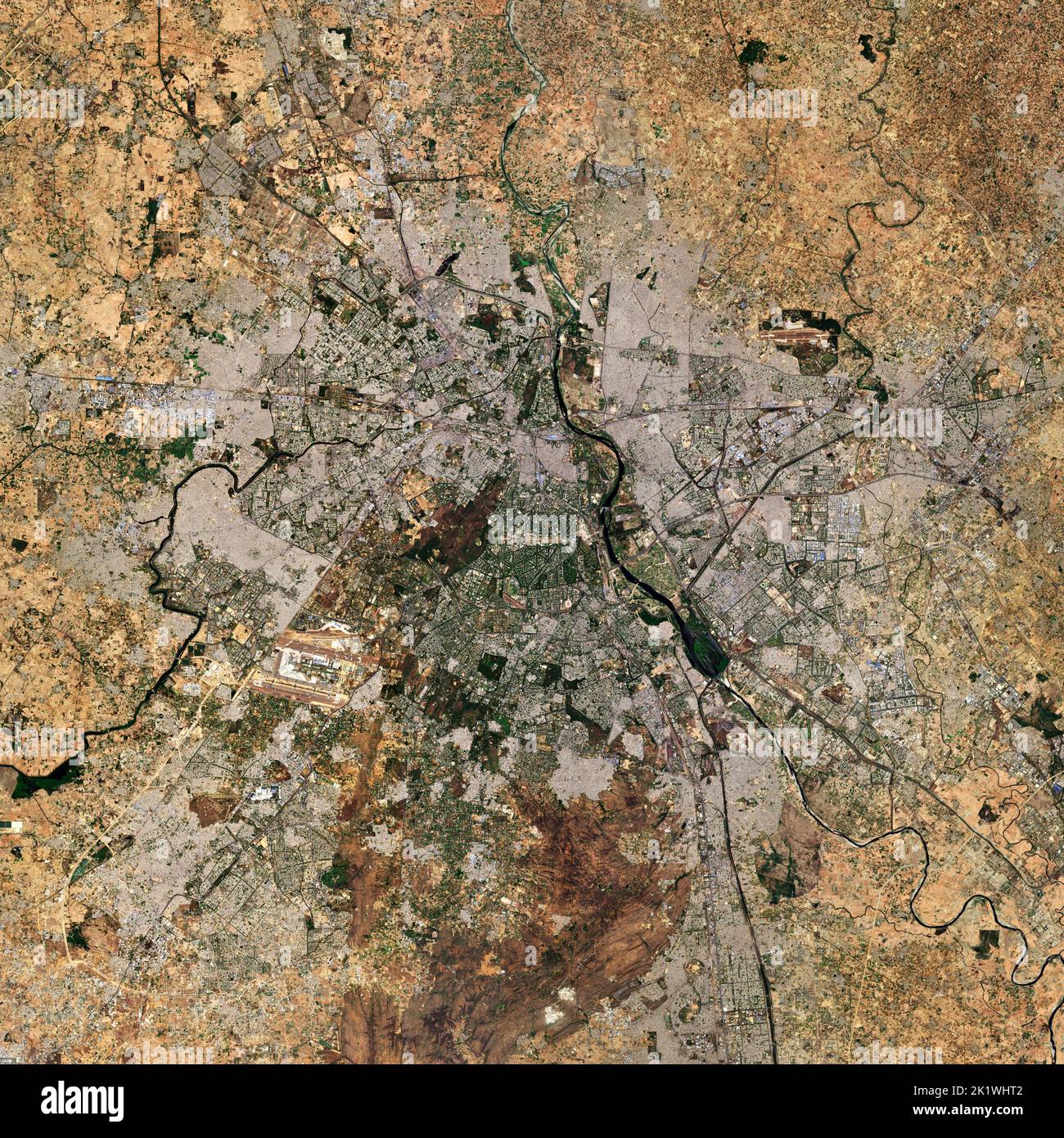 New Delhi, India, satellite image Stock Photo - Alamy