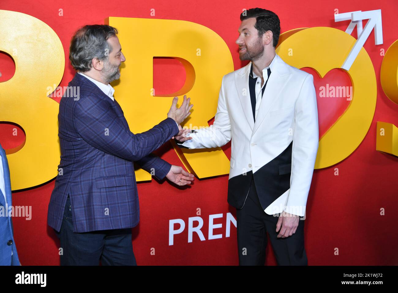 Judd Apatow and Billy Eichner attend the premiere of Universal Pictures ...