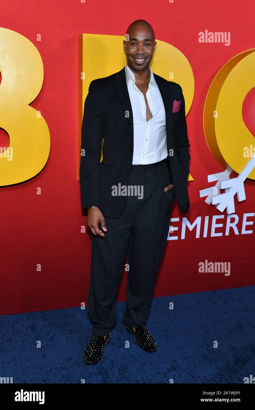 Jamyl Dobson attends the premiere of Universal Pictures's "Bros" at AMC ...