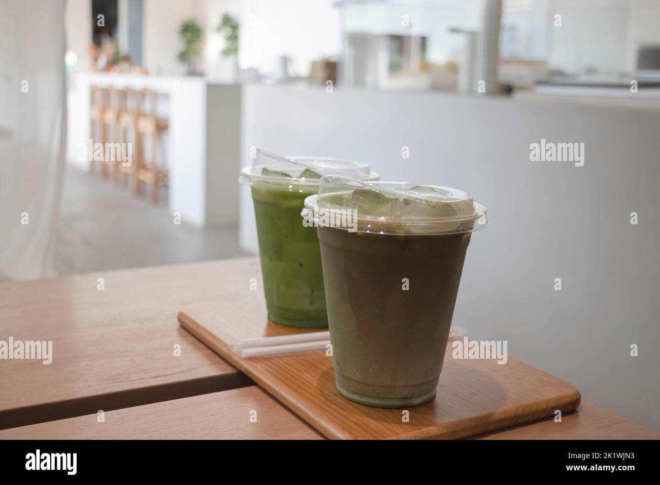 Premium matcha green tea cup drink, stock photo Stock Photo - Alamy