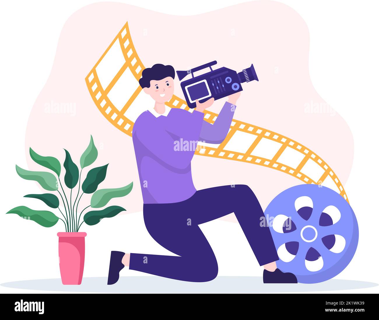 Video editor cartoon hi-res stock photography and images - Alamy