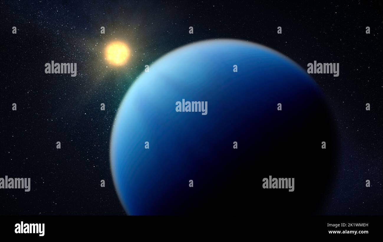 Exoplanet TOI-421b, conceptual illustration Stock Photo - Alamy