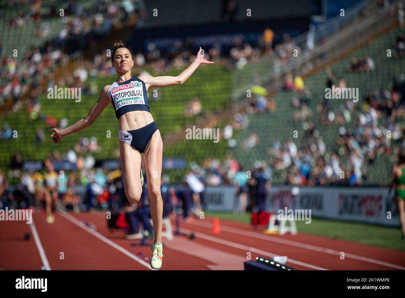 Filippa Fotopoulou participating in the long jump of the European ...