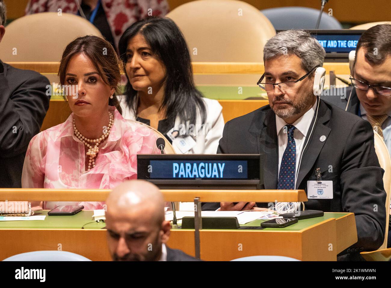 Silvana Lopez Moreira, First Lady and Mario Abdo Benitez President of the Republic of Paraguay ...