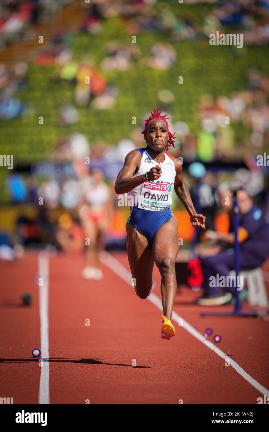 Yanis David participating in the long jump of the European Athletics ...