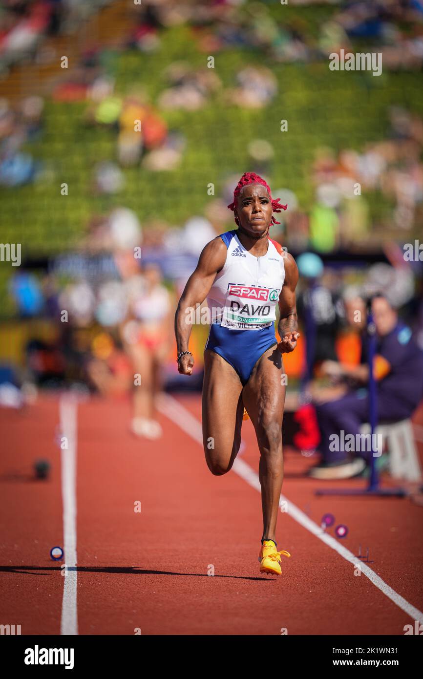 Yanis David participating in the long jump of the European Athletics ...