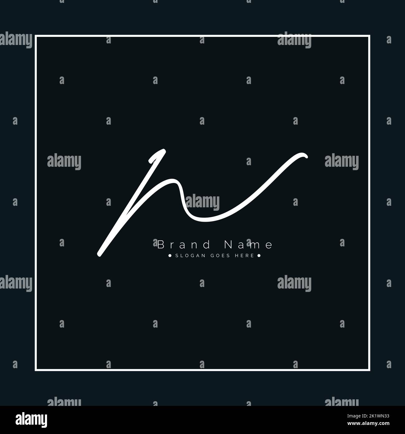 N Letter Signature Logo - N letter Initial Logo - Logo for Company Name ...