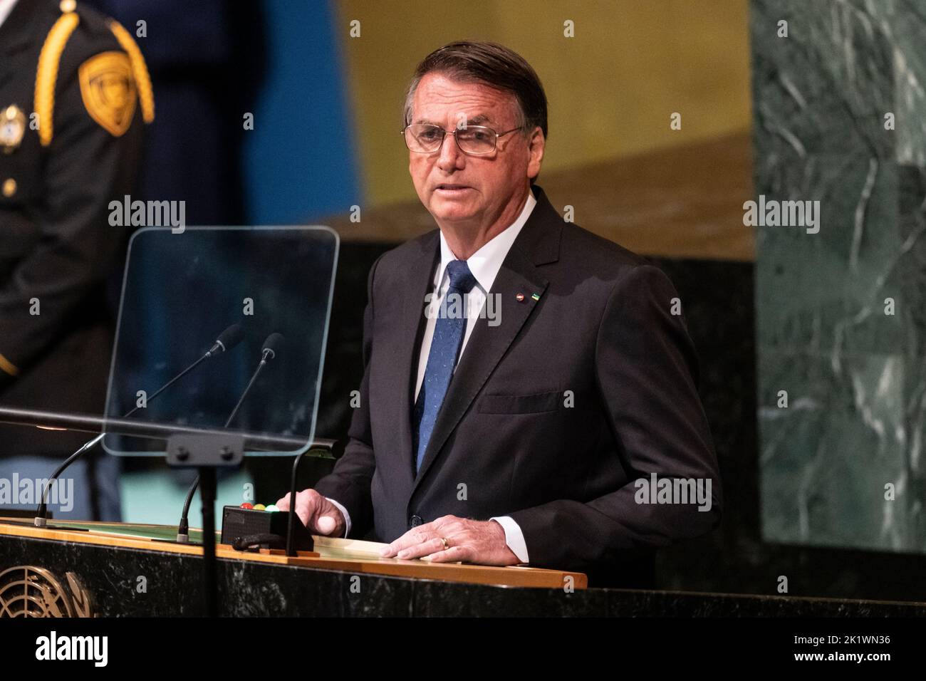 New York, NY - September 20, 2022: Jair Messias Bolsonaro President of ...