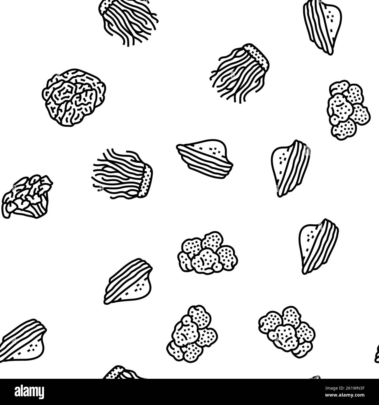 mushroom food forest fungi vector seamless pattern Stock Vector Image ...