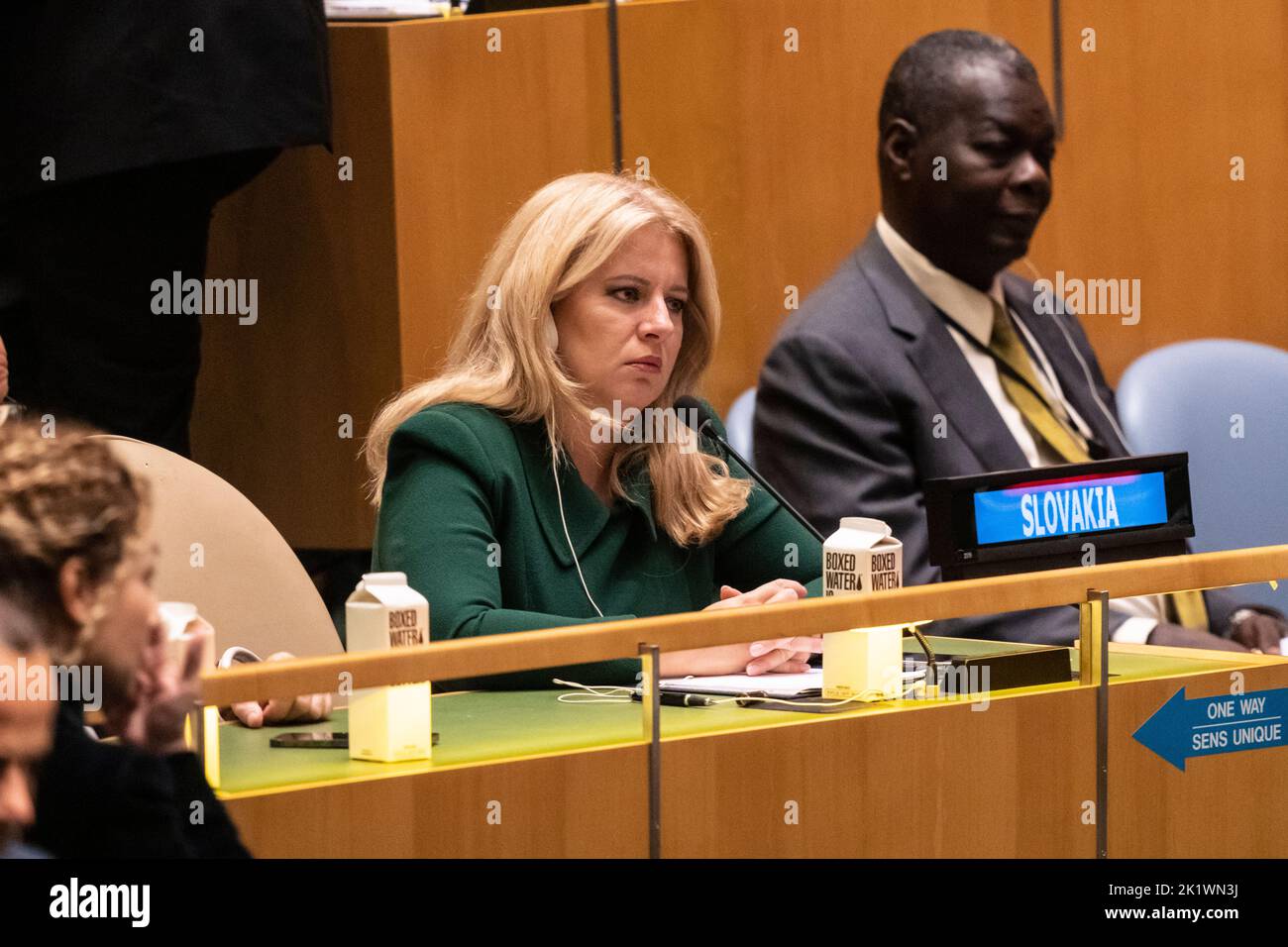 New York, NY - September 20, 2022: President of Slovakia Zuzana ...