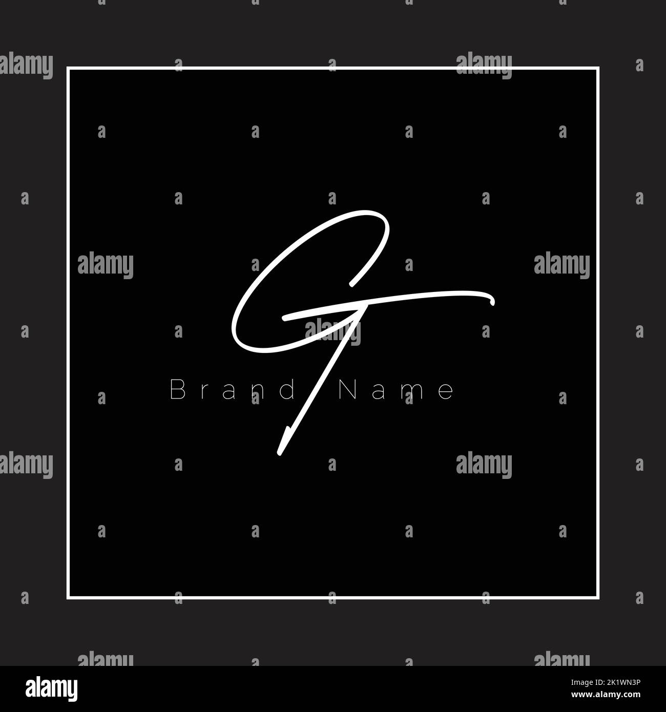 Initial Letter G Logo - Handwritten Signature Logo for Business Name ...