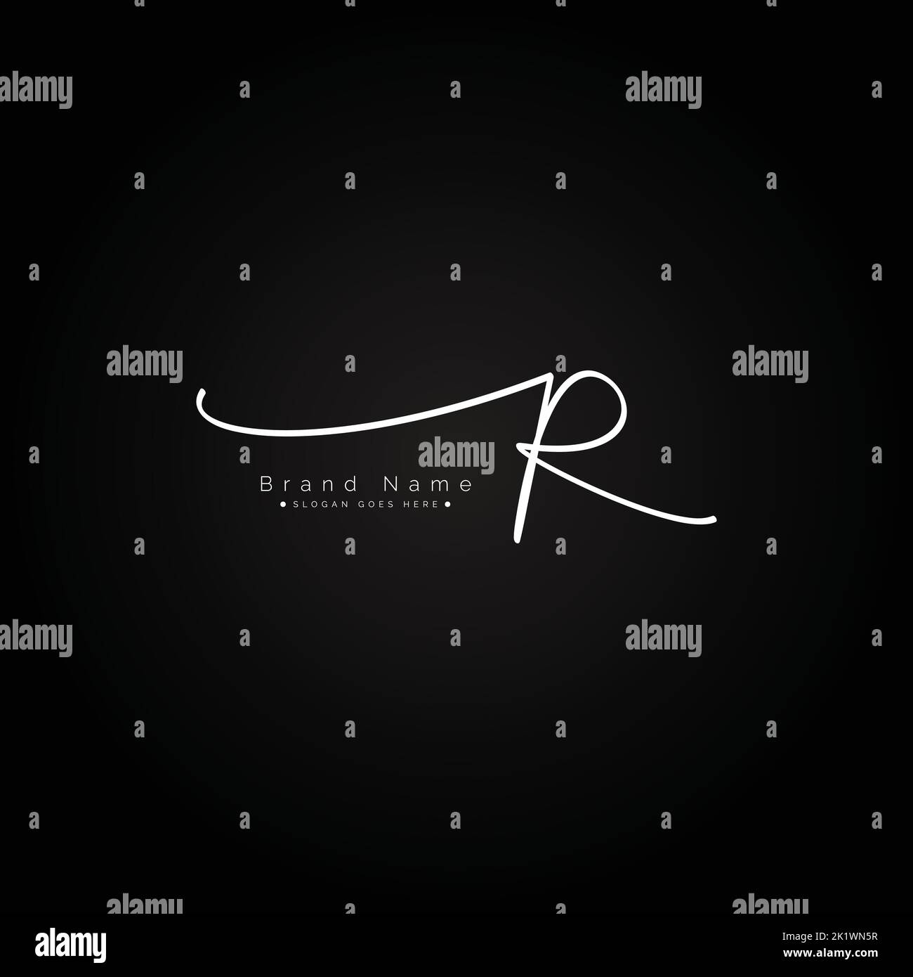 R Letter Signature Logo - R letter Initial Logo - Logo for Company Name ...