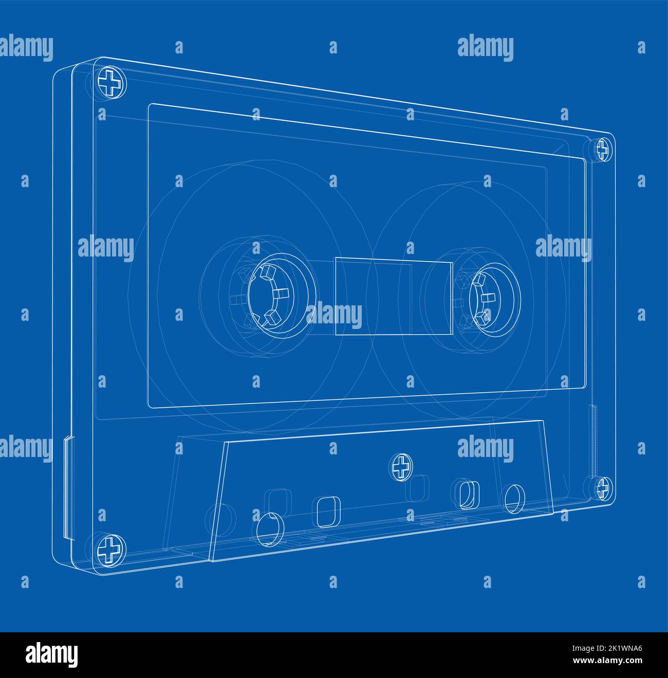 Cassette tape. Vector rendering of 3d Stock Vector Image & Art - Alamy