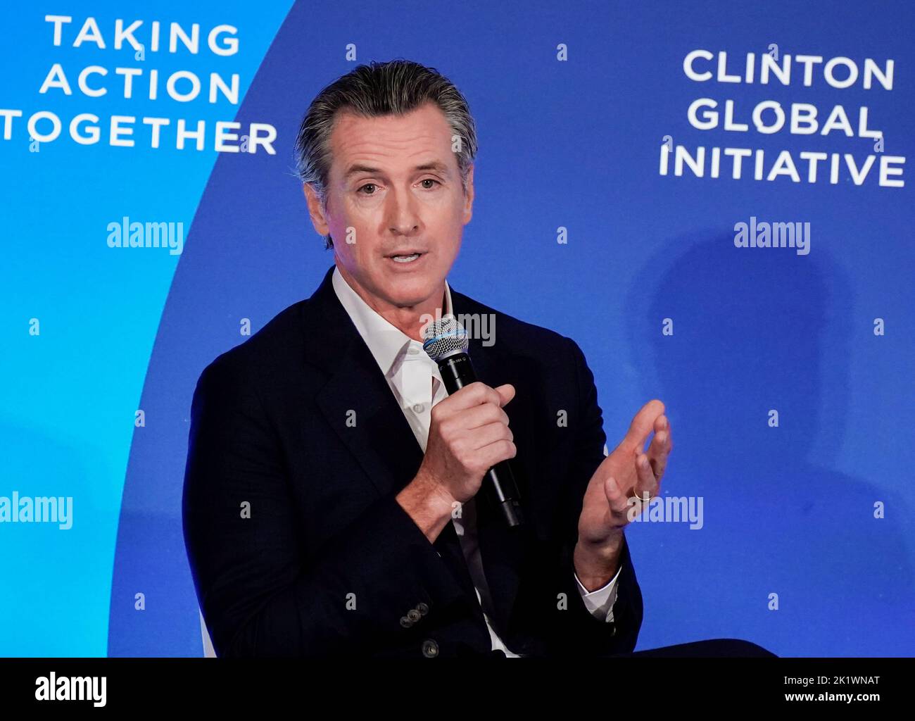09/20/2022 New York City, New York Gavin Newson during the 2022 Clinton Global Initiative held ...
