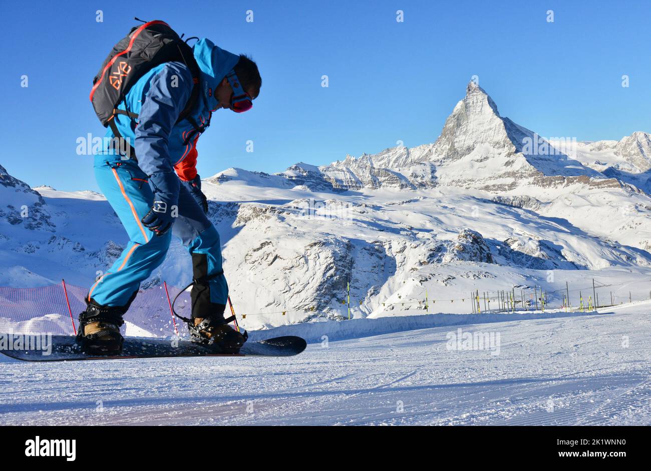 Switzerland. Valais canton. Zermatt. The ski domain of Zermatt is 360 ...