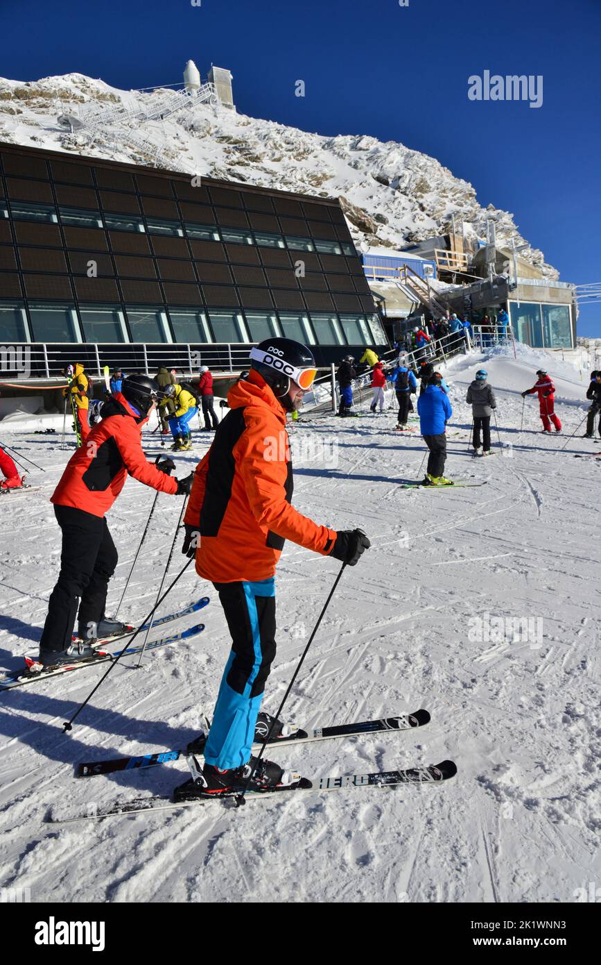 Switzerland. Valais canton. Zermatt. The ski domain of Zermatt is 360 ...
