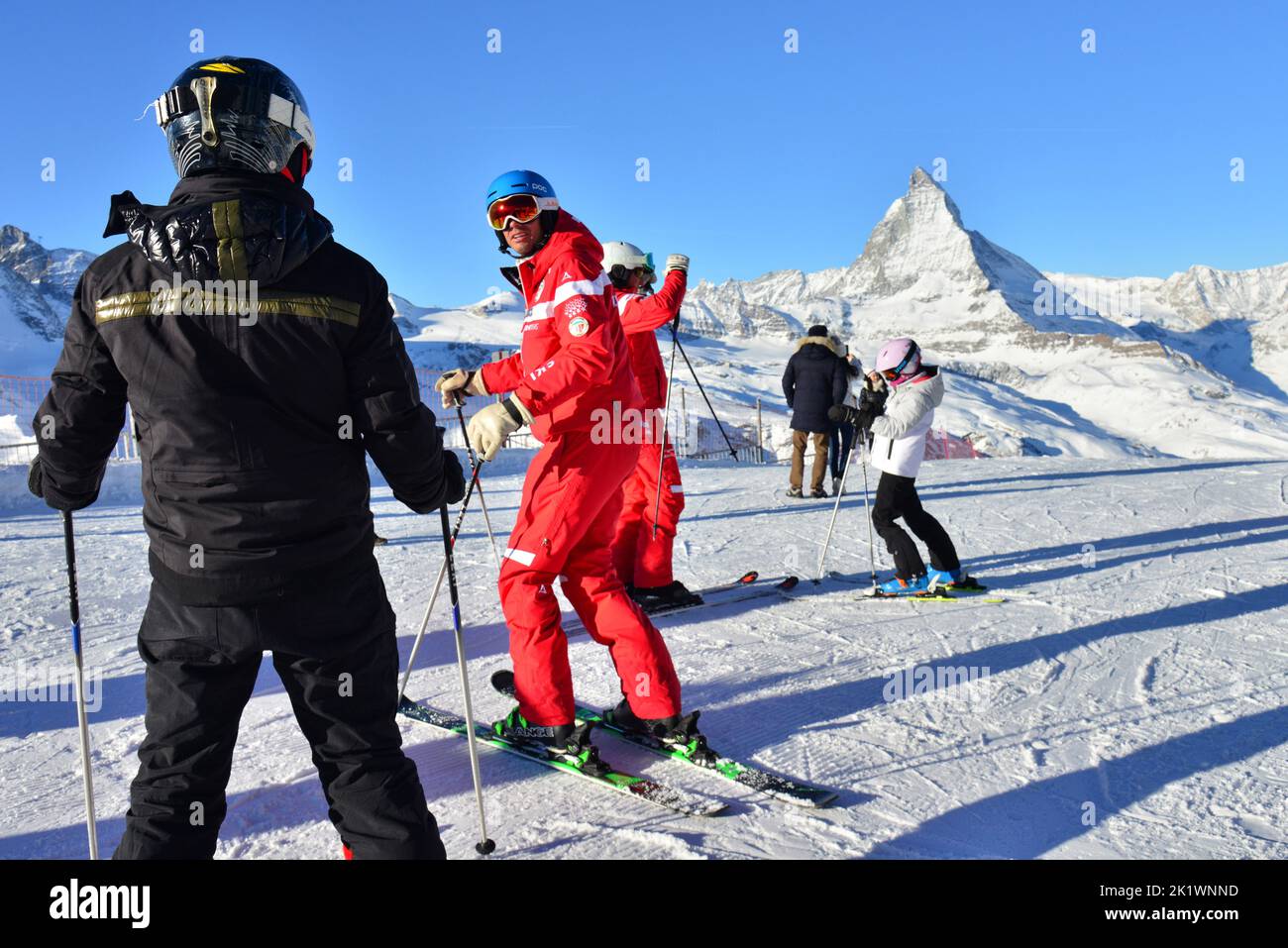 Switzerland. Valais canton. Zermatt. The ski domain of Zermatt is 360 ...