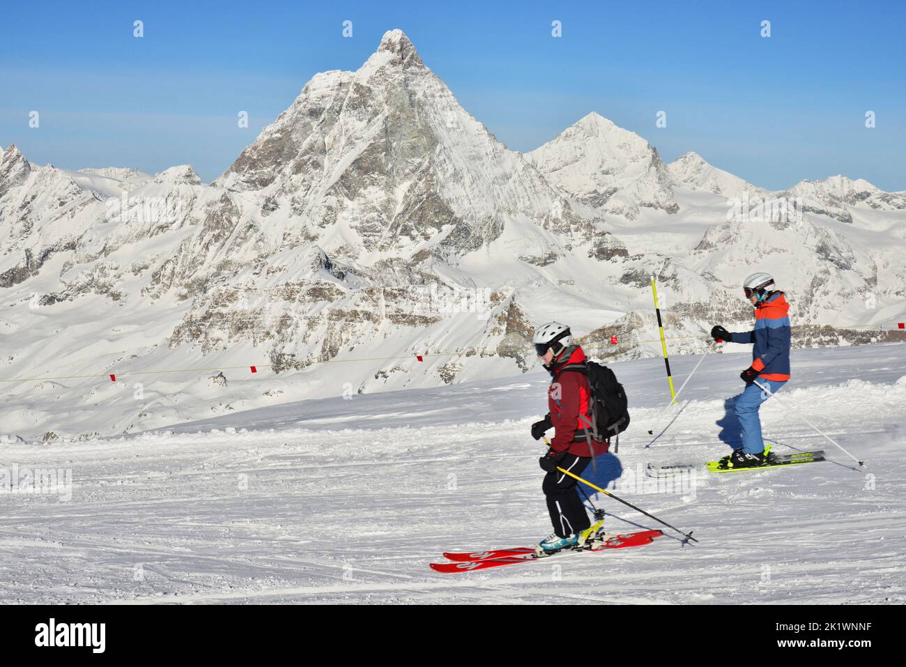 Switzerland. Valais canton. Zermatt. The ski domain of Zermatt is 360 ...