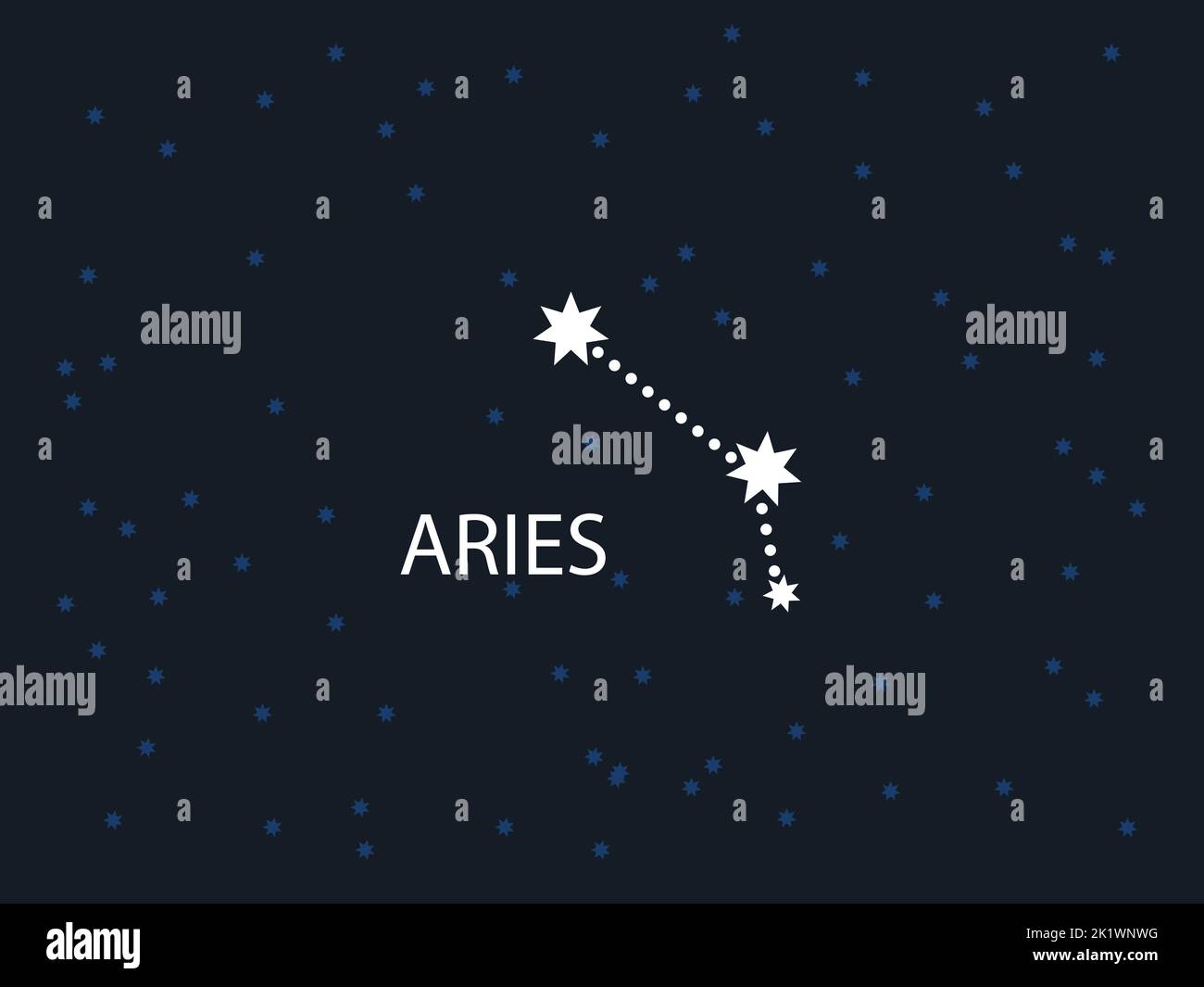 Aries Star Constellation Map Aries Constellation Map Hi Res Stock