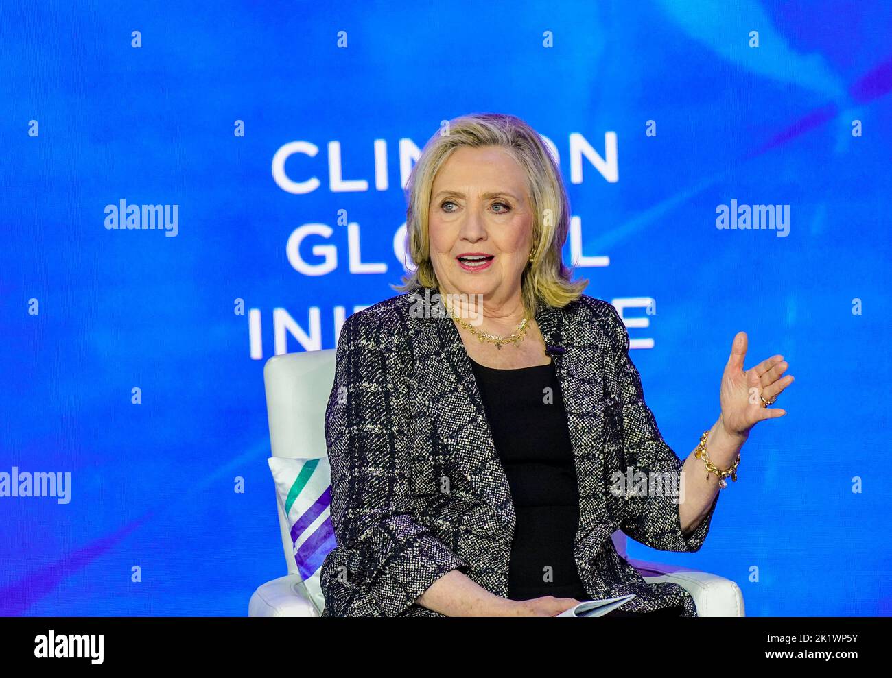09/20/2022 New York City, New York Secertary Hillary Clinton during the ...