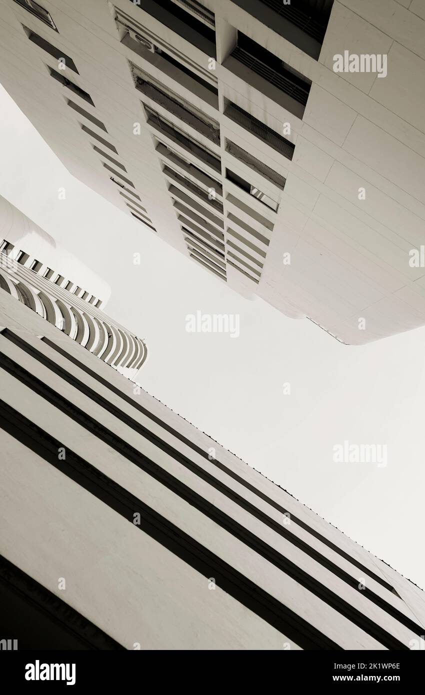 Beautiful high neutral white tower cosmopolitan residential urban condo ...