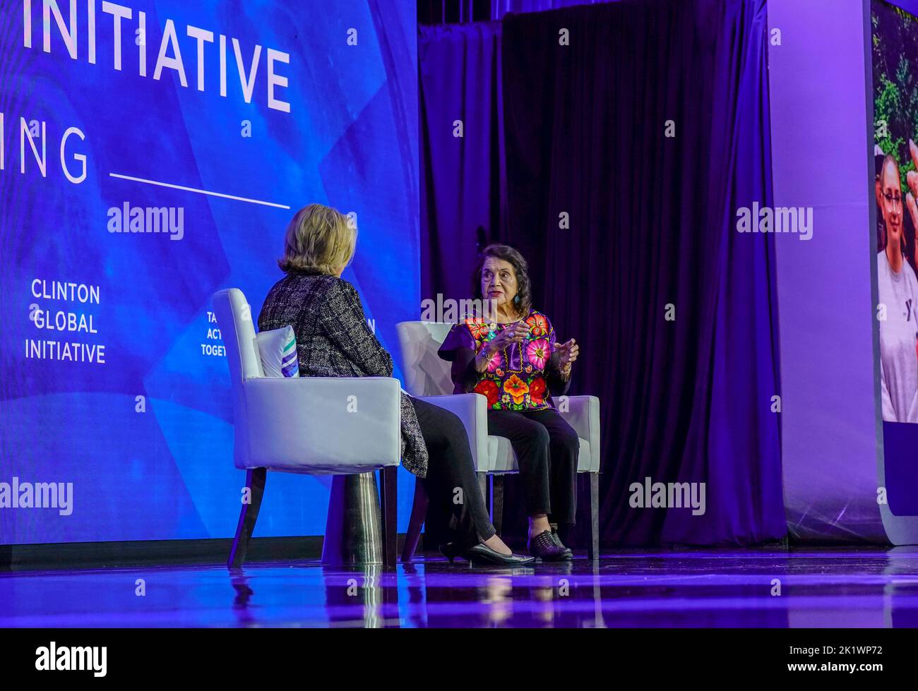 09/20/2022 New York City, New York Hillary Rodham Clinton, Dolores C. Huerta during the 2022 ...