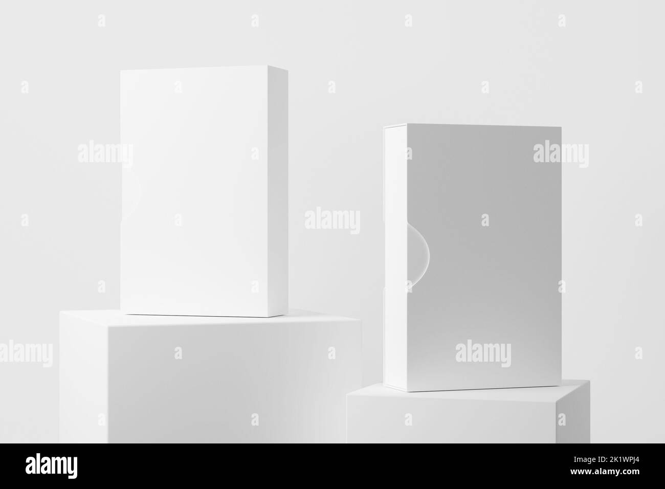 Software Box Wth Slip Case White Blank 3D Renderning Mockup For Design ...