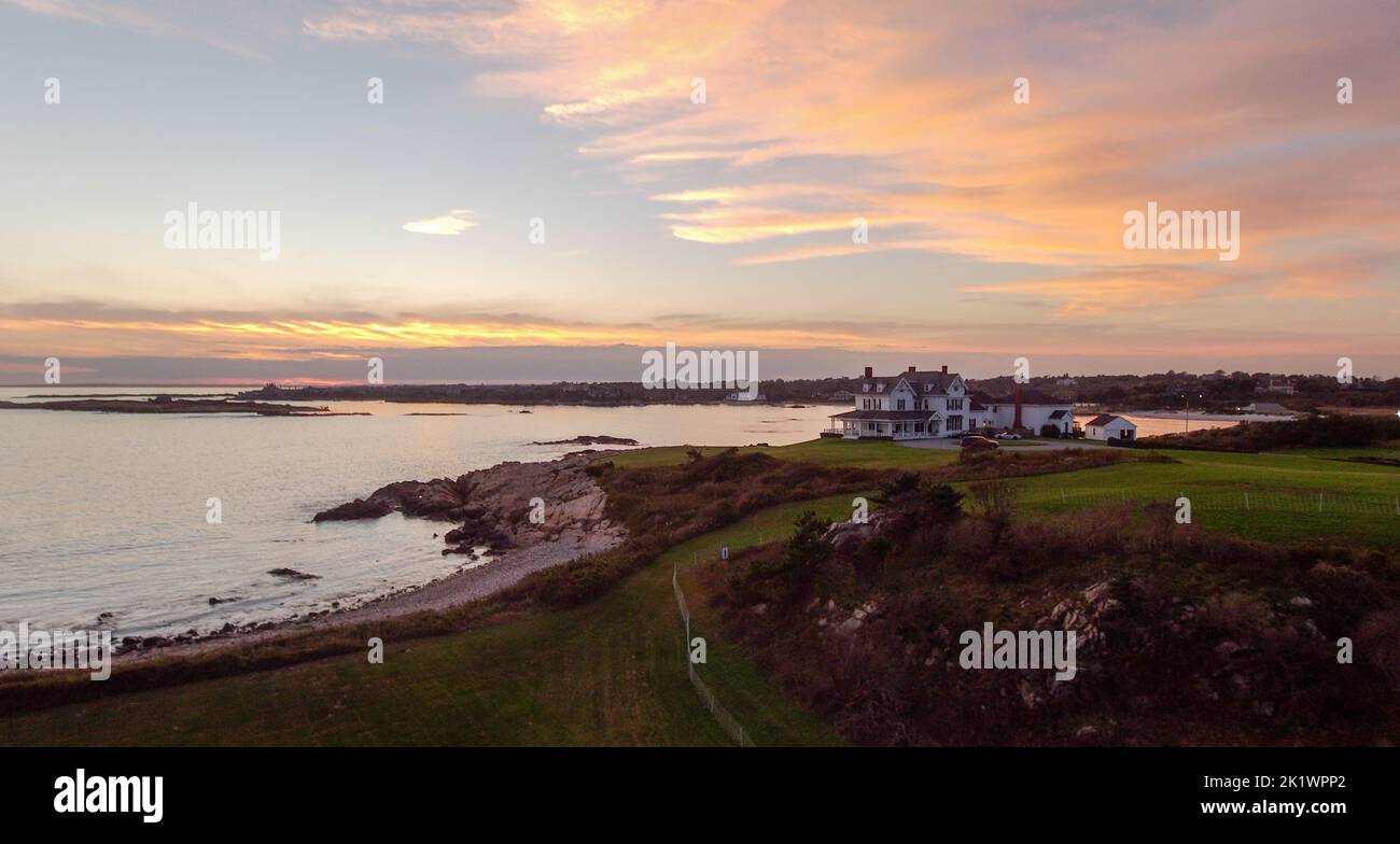 Rhode island narragansett bay aerial hi-res stock photography and ...