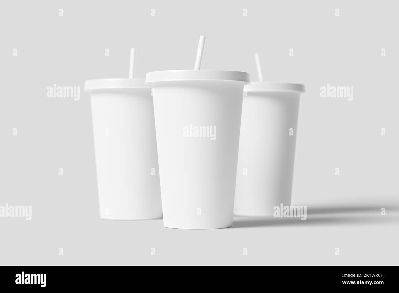 Paper Drink Cup White Blank 3D Rendering Mockup Stock Photo - Alamy