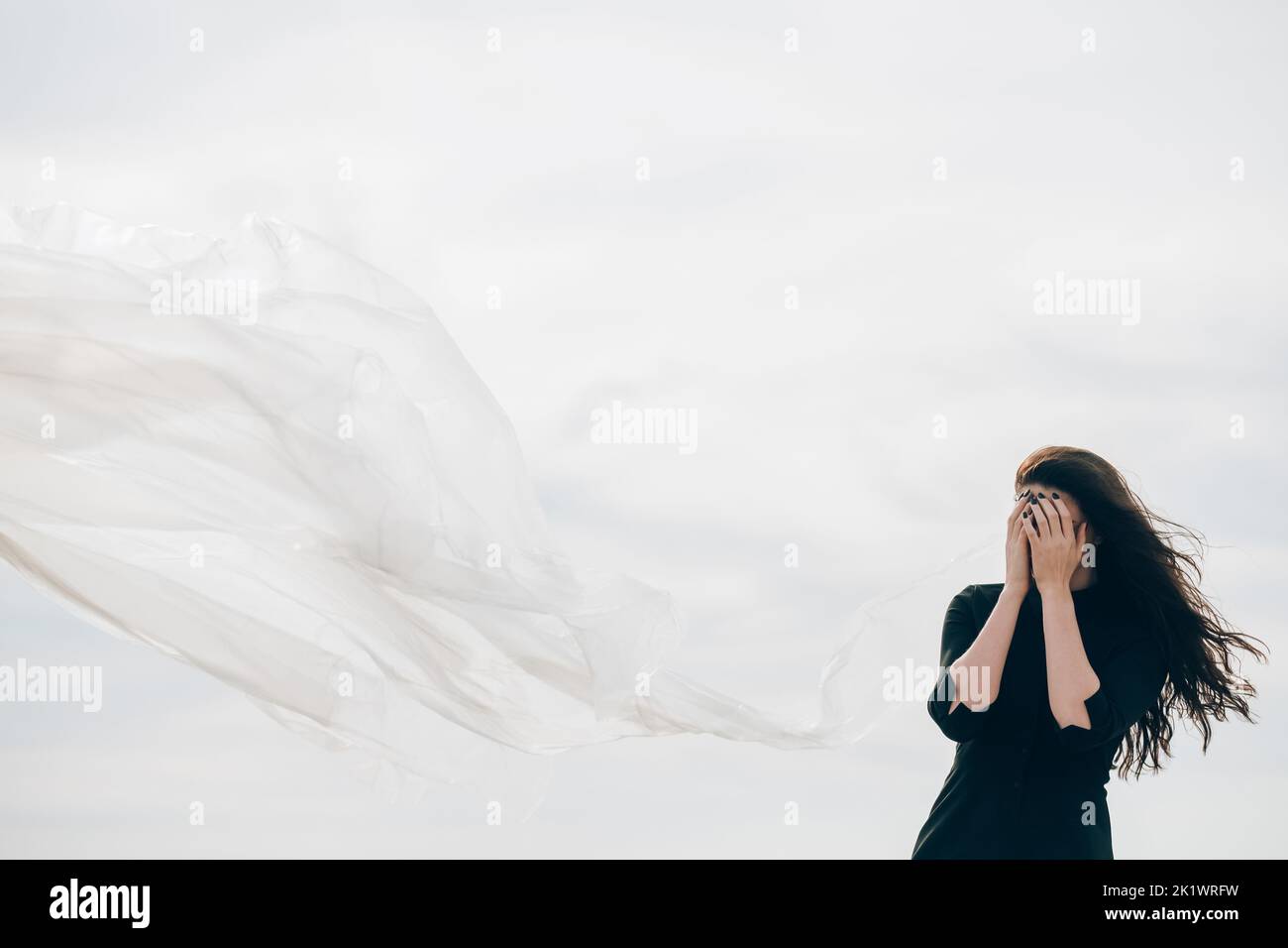 Woman protection. Female abuse. Humiliation violence. Portrait of ...