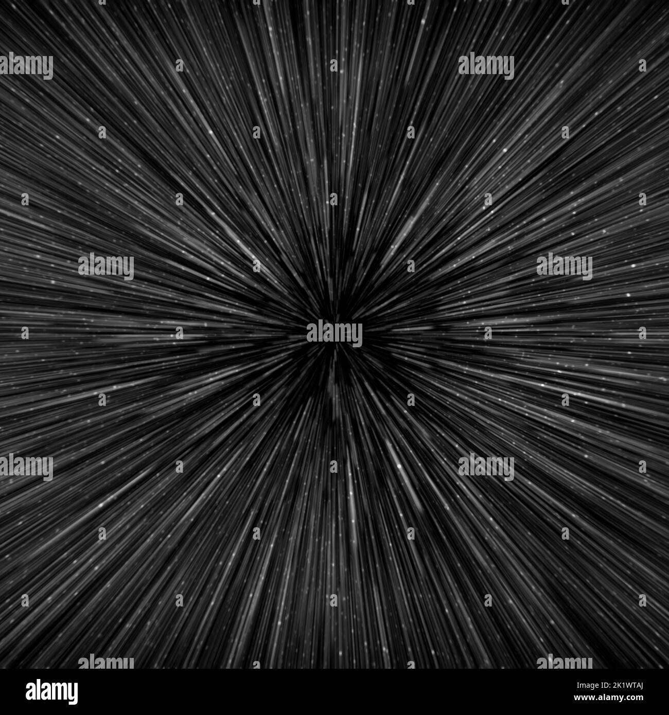 Hyperspace speed effect in night starry sky. Bright black galaxy ...