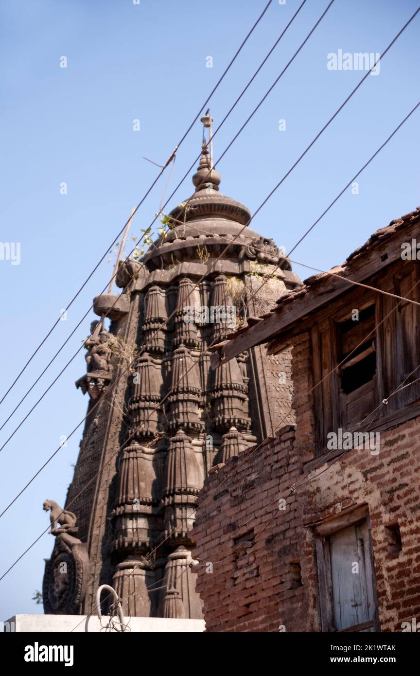 Details of ancient Hindu Gangadhareshwar Temple of Shiva at taluka ...
