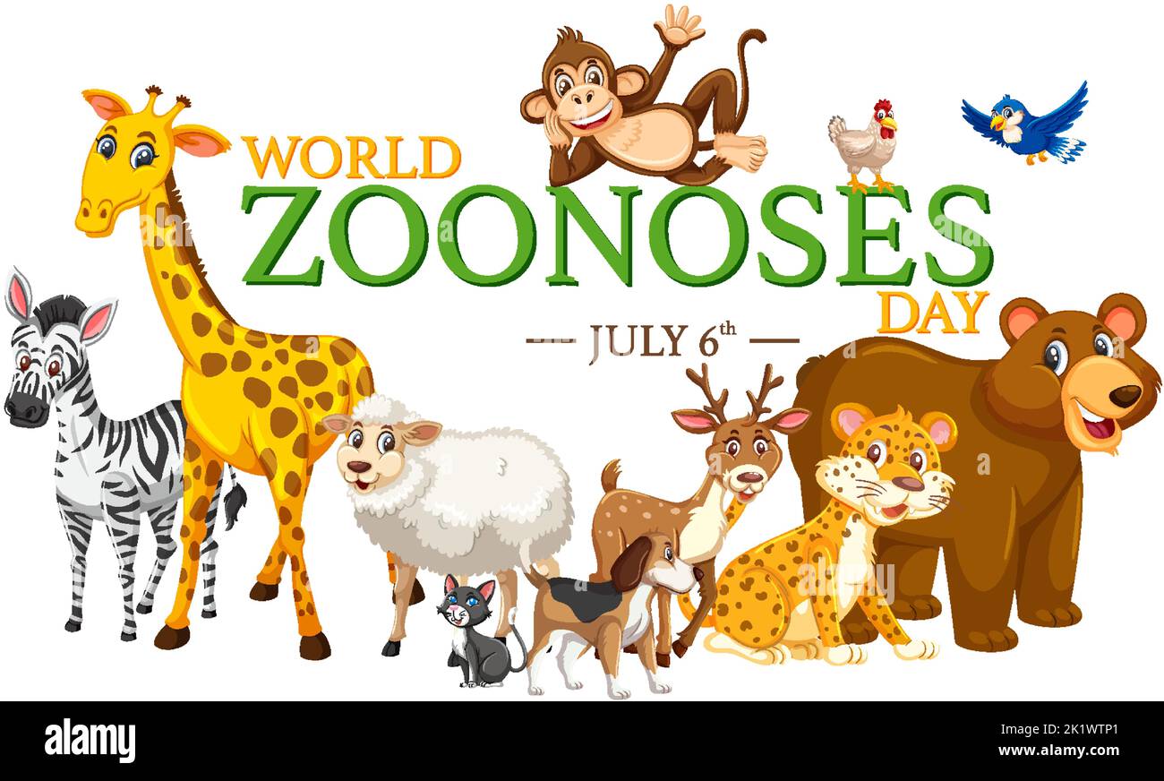 World zoonoses day poster design illustration Stock Vector Image & Art - Alamy