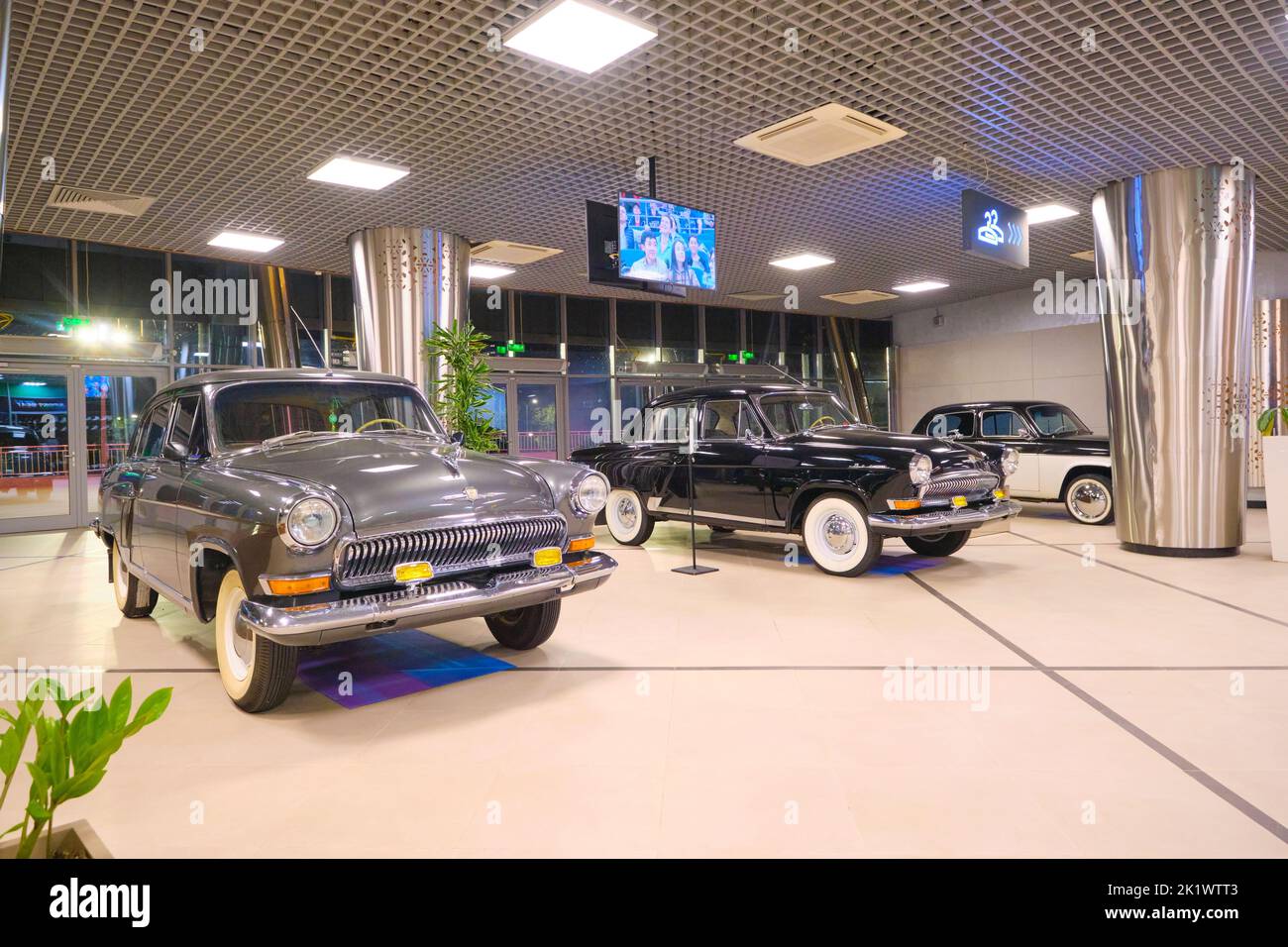 Old Soviet, Russian cars like Ladas and Volgas are on display thoughout ...