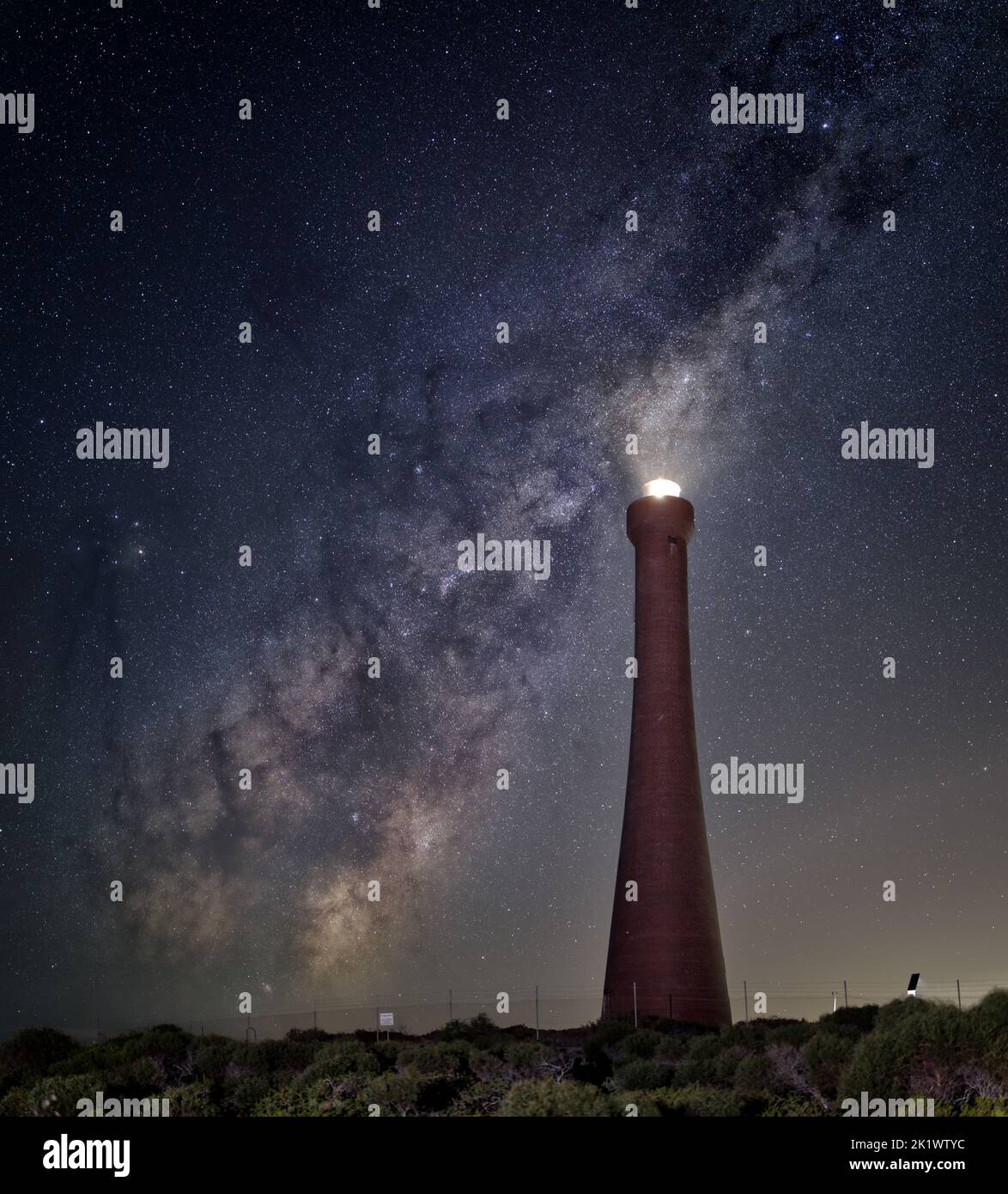 Milky Way core over the lighthouse at Guilderton, Western Australia ...